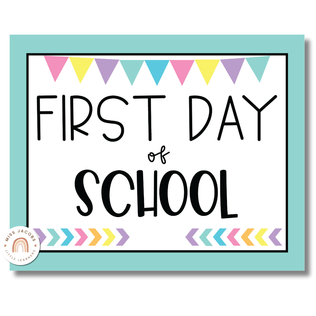 First Day of School Signs | Tropical Theme