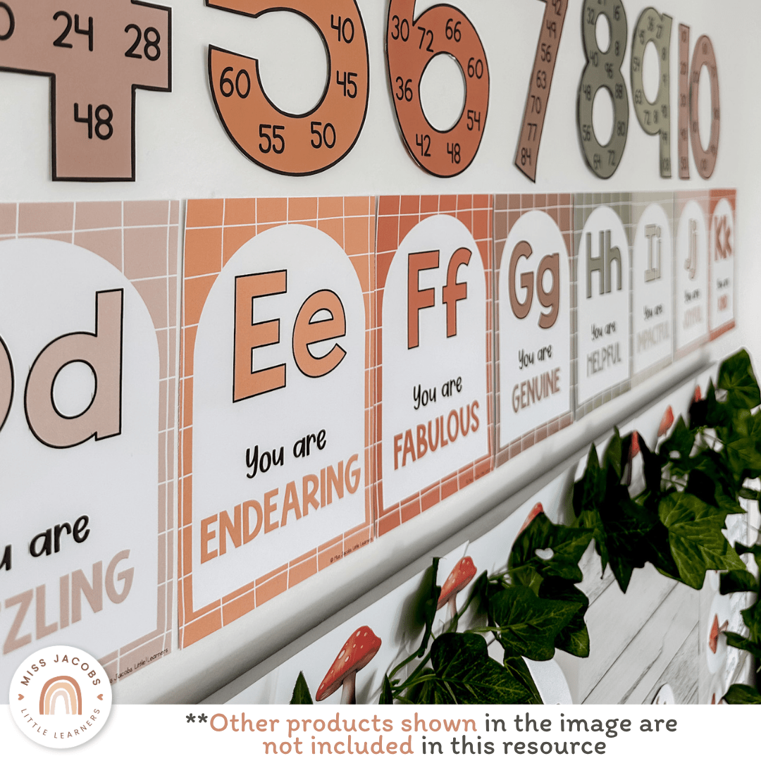 Affirmation Alphabet Posters - Woodland Classroom Decor - MJLL