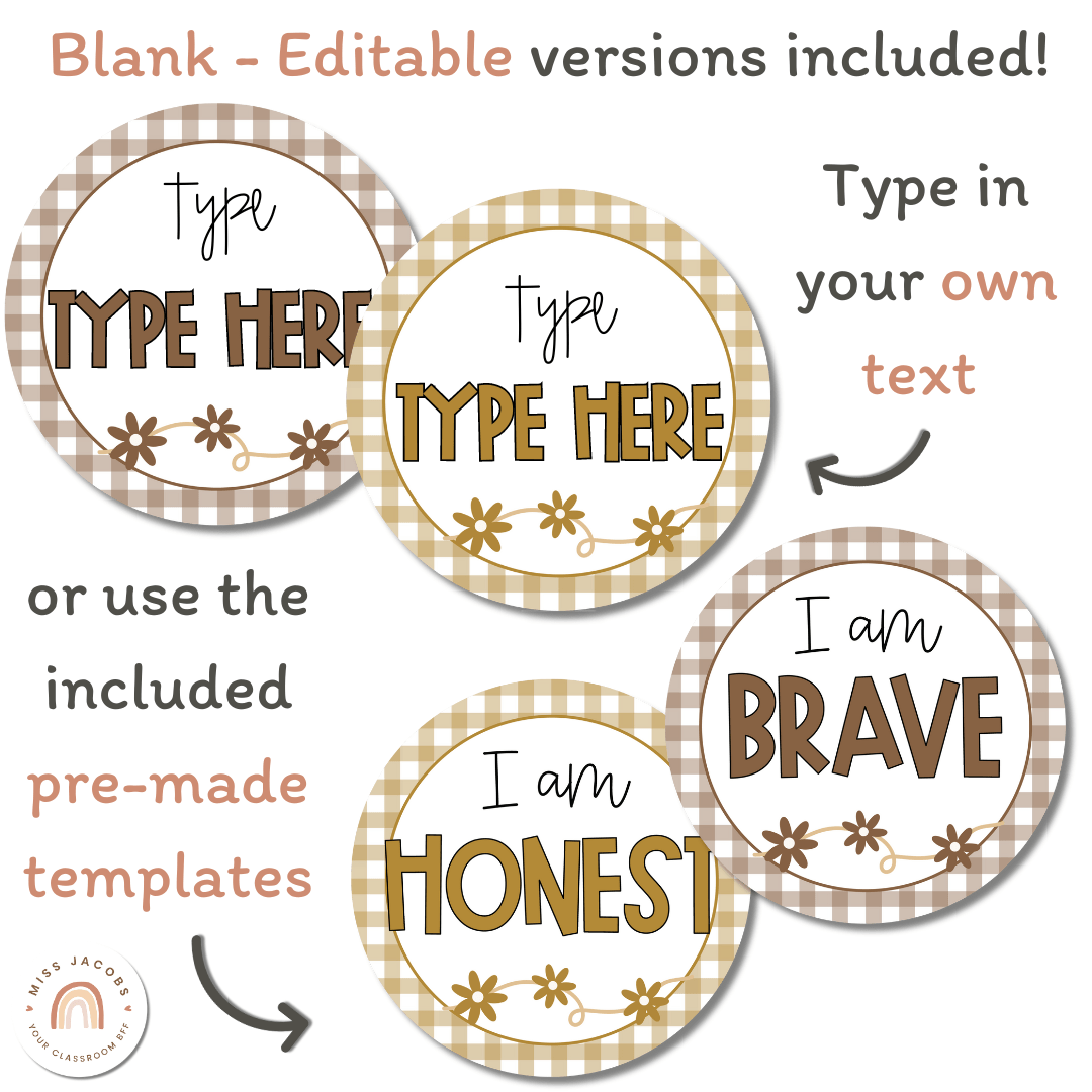 Affirmation Station | Daisy Gingham Neutrals