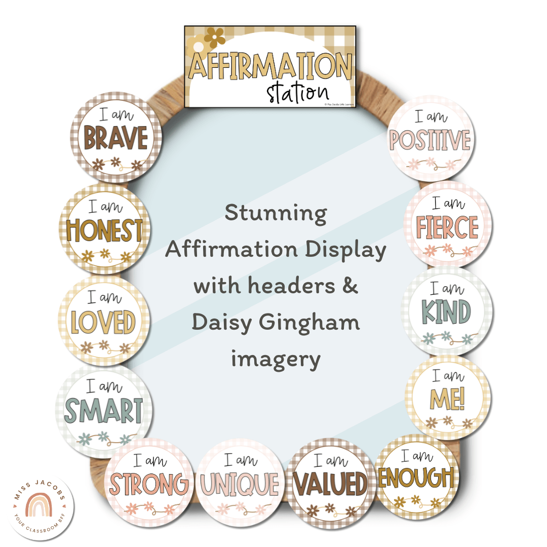 Affirmation Station | Daisy Gingham Neutrals