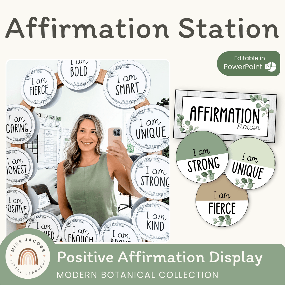 Affirmation Station - Modern Botanical Theme - Miss Jacobs