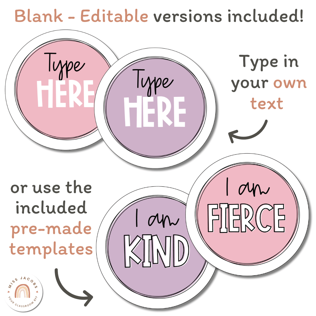 Affirmation Station PASTELS | Positive Affirmations Mirror Display