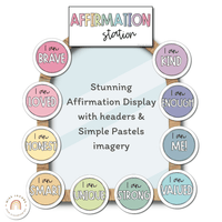 Affirmation Station PASTELS | Positive Affirmations Mirror Display
