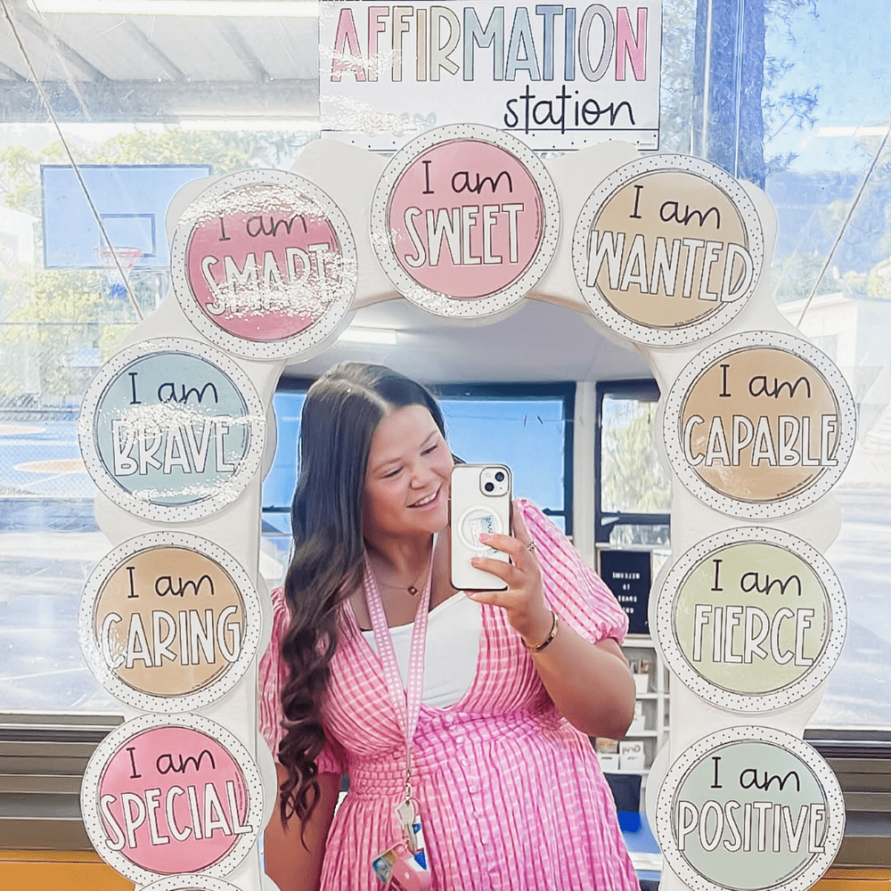 Affirmation Station - Spotty Pastel Classroom Theme - Miss Jacobs