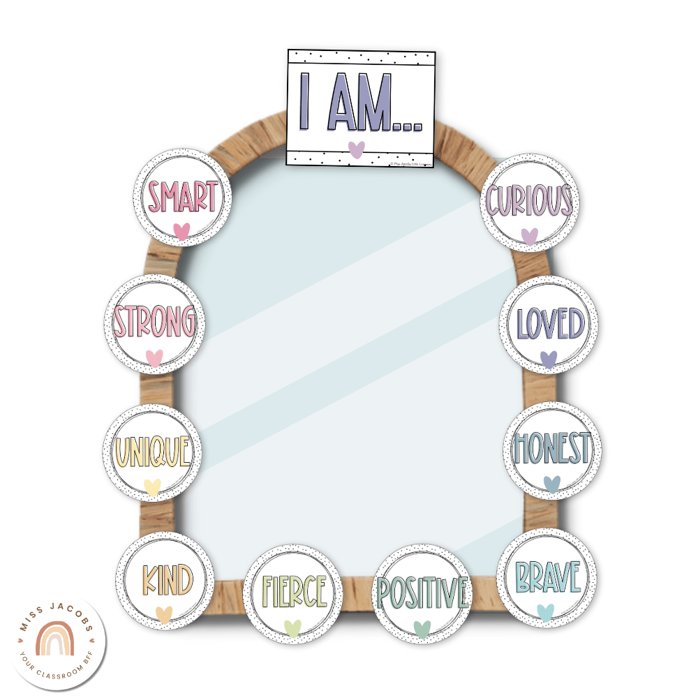 Affirmation Station - Spotty Pastel Classroom Theme - Miss Jacobs