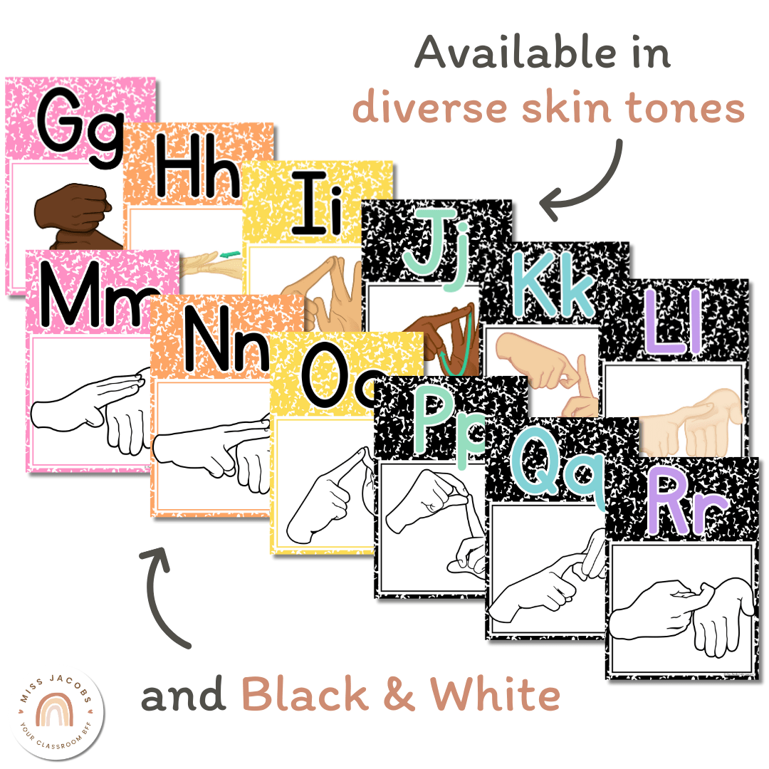 Alphabet Posters Bundle - Cutesy Classroom Theme - Miss Jacobs