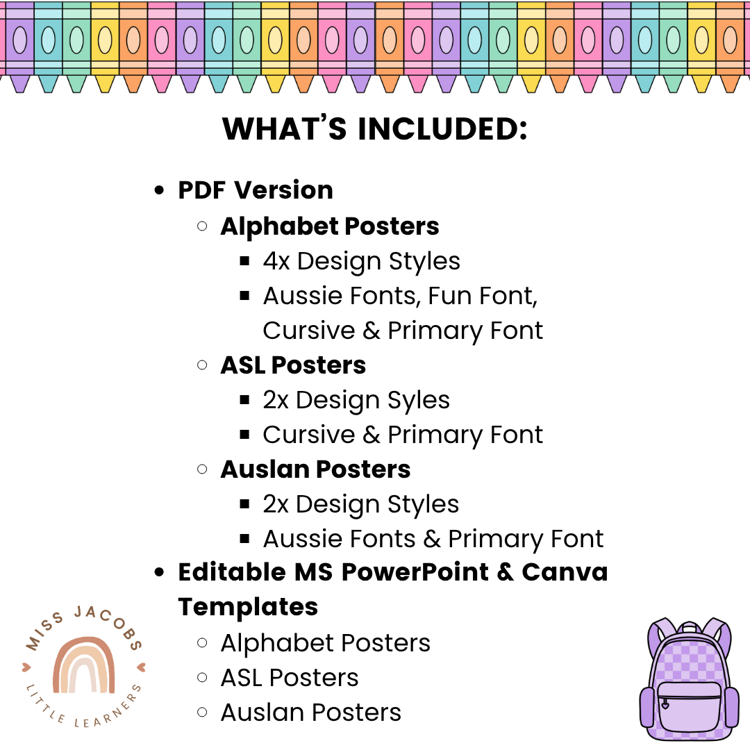 Alphabet Posters Bundle - Cutesy Composition Notebook Classroom Decor ...