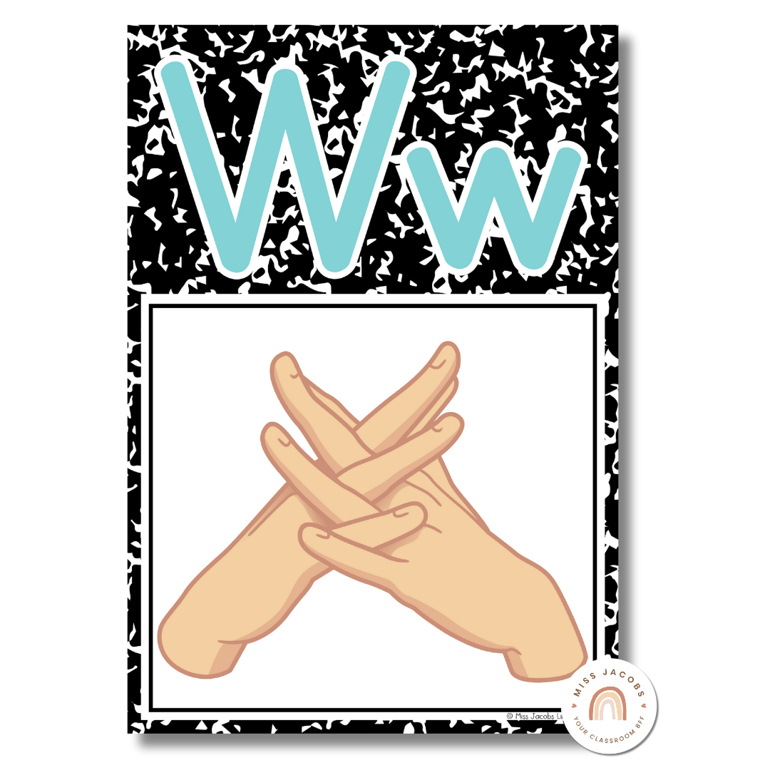 Alphabet Posters Bundle - Cutesy Classroom Theme - Miss Jacobs