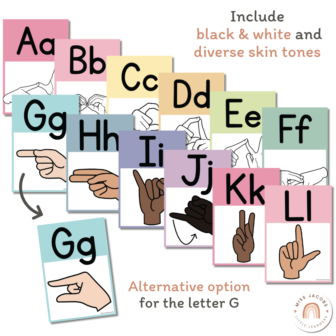 Alphabet Posters Bundle - Simply Pastel Classroom Theme - Miss Jacobs