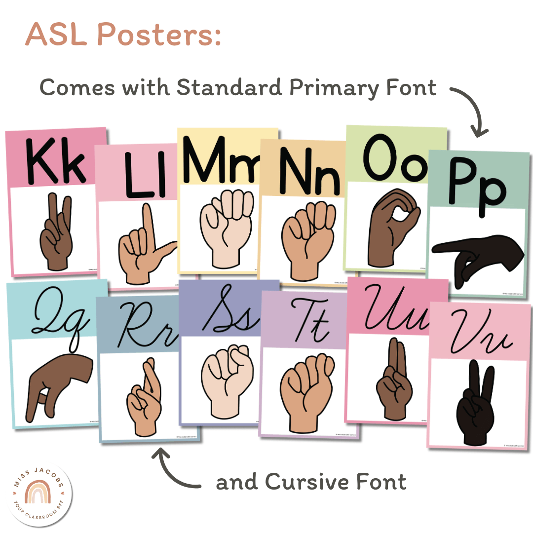 Alphabet Posters Bundle - Simply Pastel Classroom Theme - Miss Jacobs