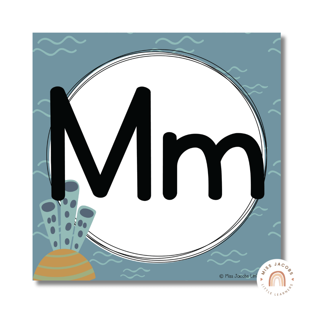 Alphabet Posters - Cute Sea Life Classroom Decor – Miss Jacobs Little ...