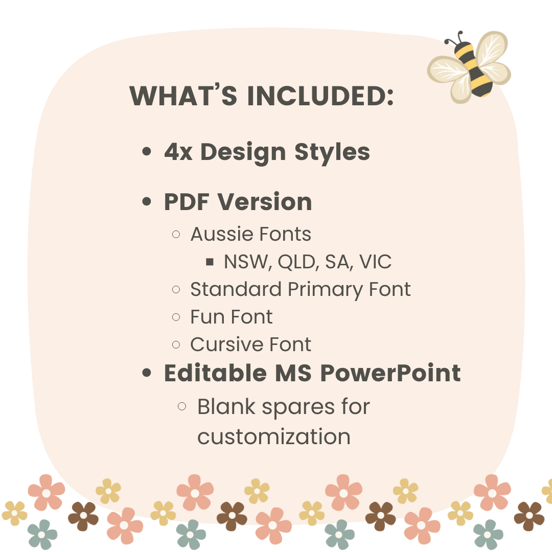 Alphabet Posters - Daisy Gingham Neutrals Decor