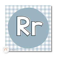 Alphabet Posters - Daisy Gingham Pastels Decor