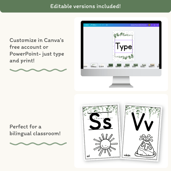 Alphabet Posters Eucalyptus - Modern Botanical Theme - MJLL – Miss ...