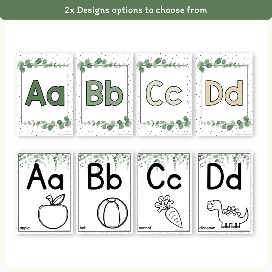 Alphabet Posters Eucalyptus - Modern Botanical Theme - MJLL – Miss ...