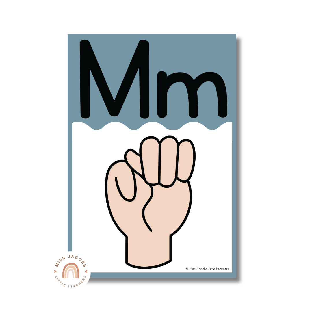 ASL Alphabet Posters - American Sign Language - Cute Sea Life