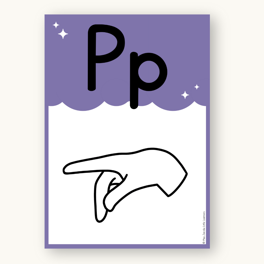 ASL Alphabet Posters: American Sign Language - Space Theme – Miss ...