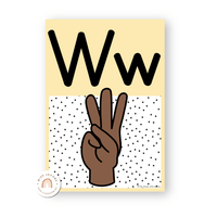 ASL Alphabet Posters - American Sign Language - Spotty Pastel - MJLL