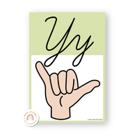 ASL Alphabet Posters - American Sign Language - Spotty Pastel - MJLL