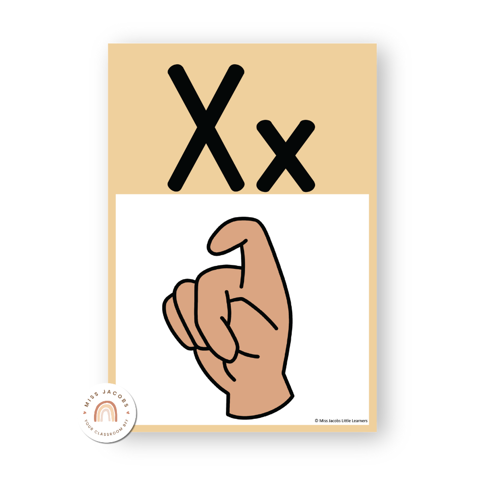 ASL Alphabet Posters - American Sign Language - Spotty Pastel - MJLL