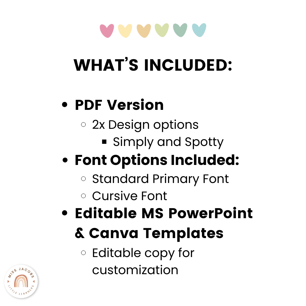 ASL Alphabet Posters - American Sign Language - Spotty Pastel - MJLL