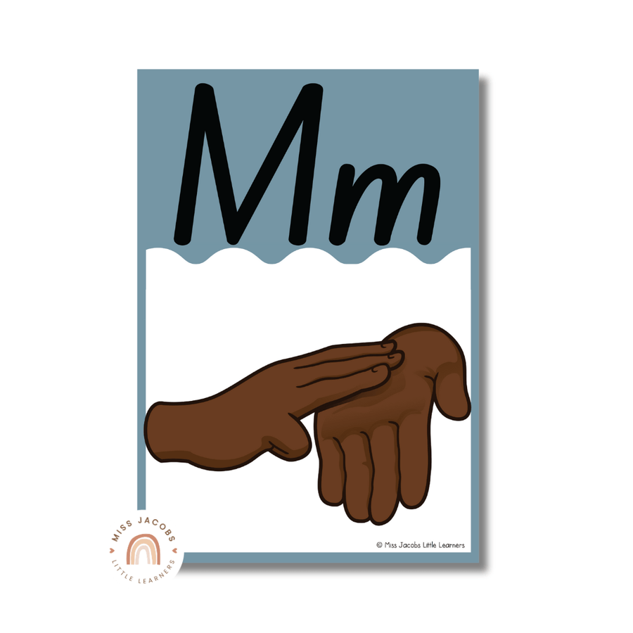 Auslan Alphabet Poster - Miss Jacobs Little Learners