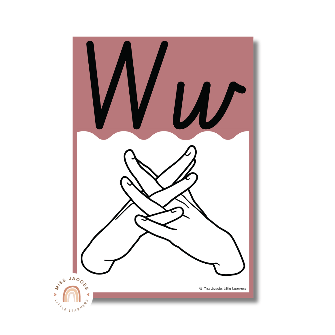 Auslan Alphabet Posters - Australian Sign Language - Cute Sea Life