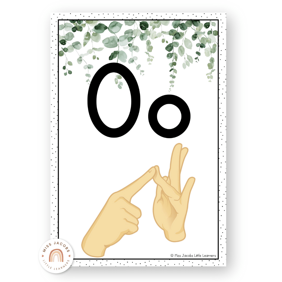 Auslan Alphabet Poster Page 4 - Miss Jacobs Little Learners