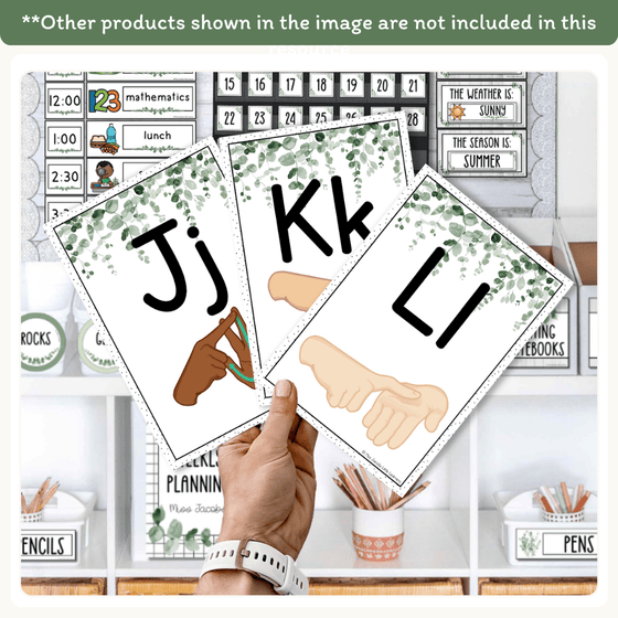 Auslan Alphabet Posters - Modern Botanical Theme - Miss Jacobs – Miss ...