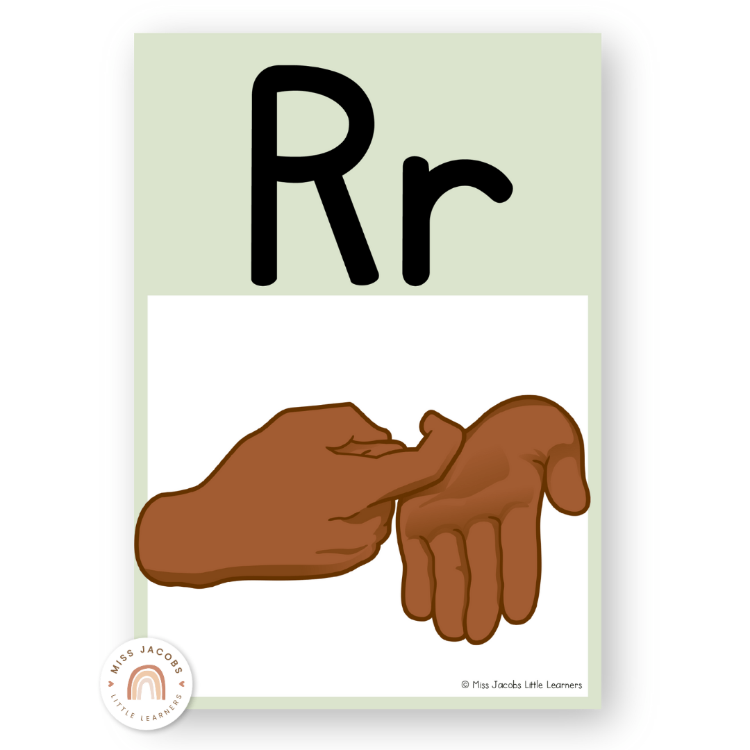 Auslan Alphabet Posters - Modern Botanical Theme - Miss Jacobs