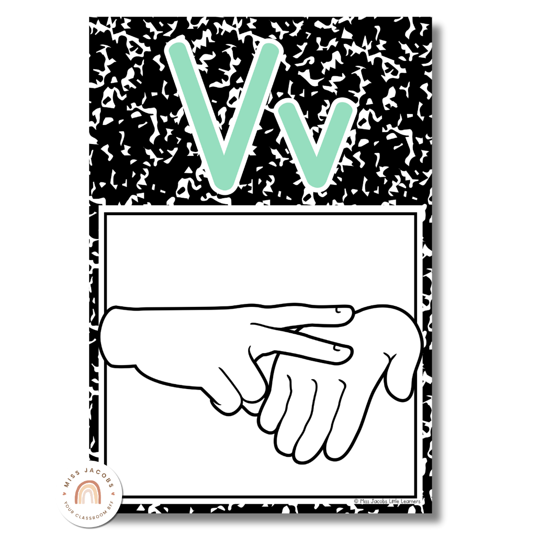 Auslan Alphabet Posters - Australian Sign Language - Cutesy - MJLL