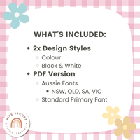 Auslan Alphabet Posters (Australian Sign Language) - Daisy Gingham Pas