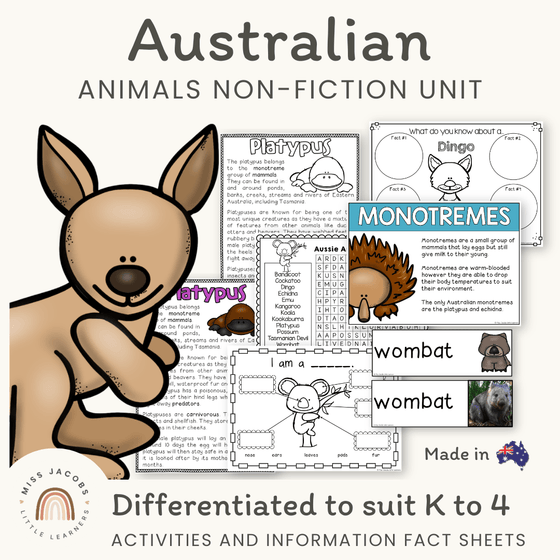 Australian Animals Unit - Australian Curriculum - MJLL – Miss Jacobs ...