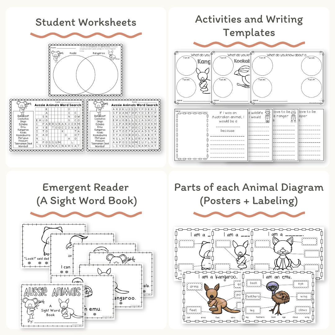 Australian Animals Unit - Australian Curriculum - MJLL – Miss Jacobs ...