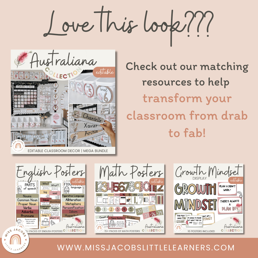 Bulletin Board Lettering Pack | Australiana