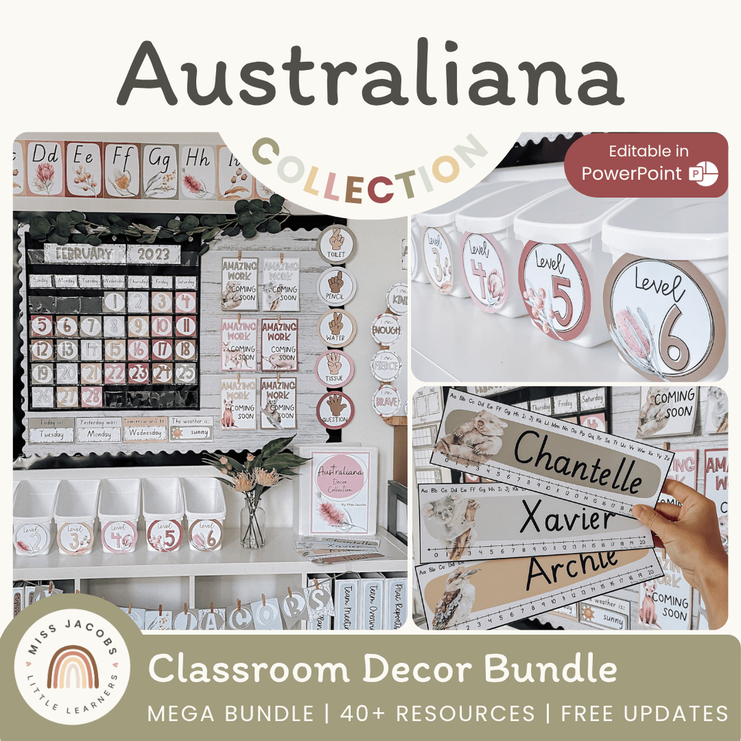 Australiana Classroom Decor Collection | Native Flora & Fauna Theme ...