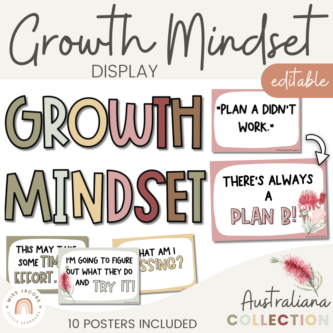 Modern Growth Mindset Display | Australiana