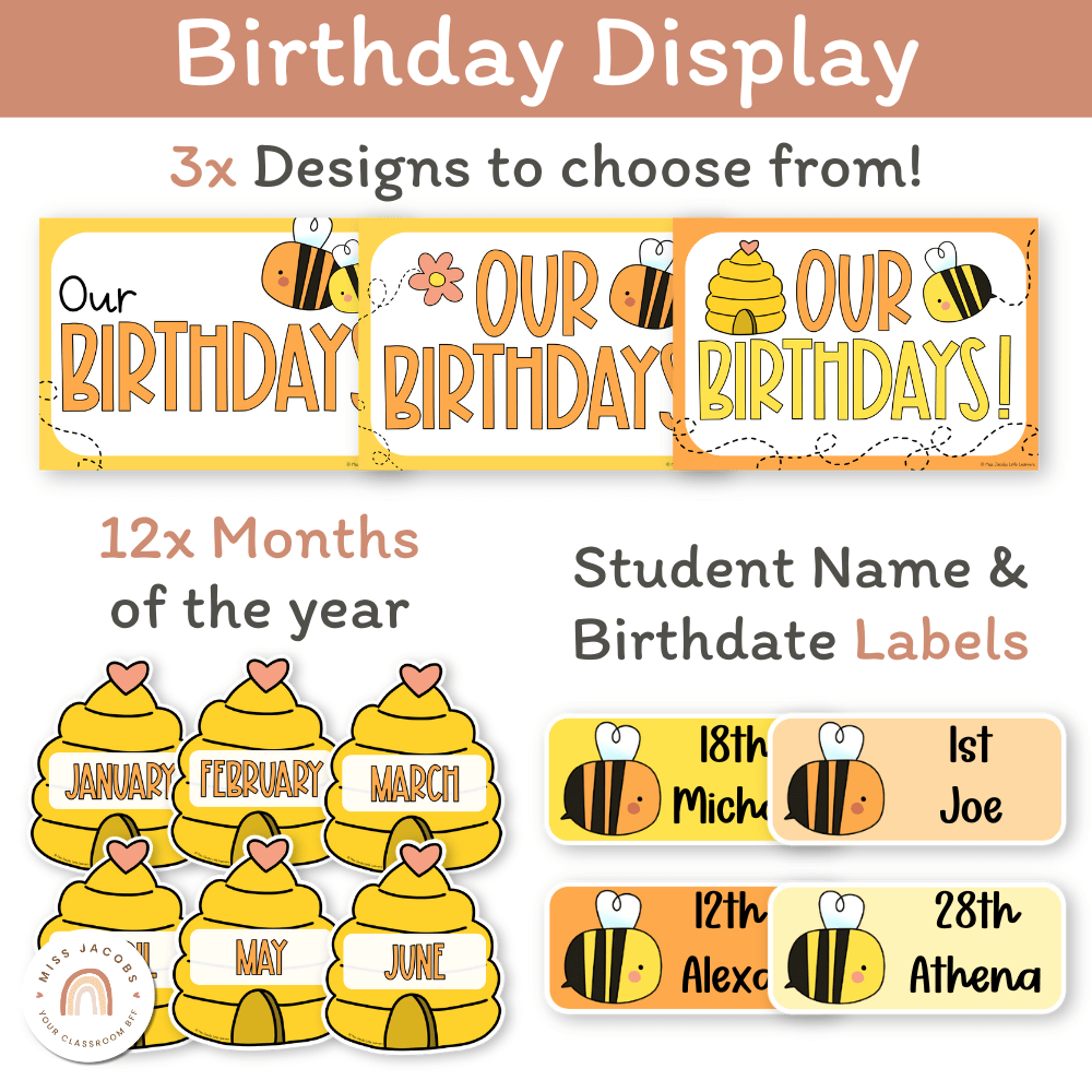 Bee Hive Theme Classroom Essentials Decor Pack - Miss Jacobs – Miss ...