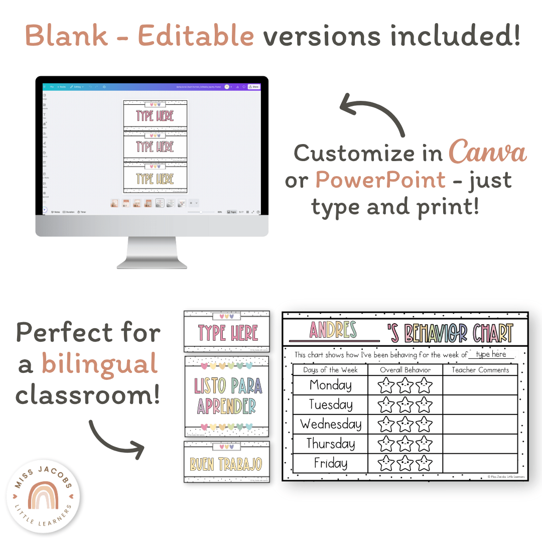 Behavior Clip Chart - Spotty Pastel Classroom Decor - Miss Jacobs ...