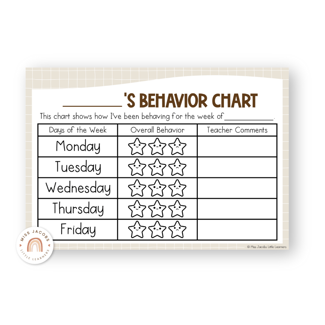 Behavior Clip Chart - Woodland Theme Classroom Decor - MJLL – Miss ...