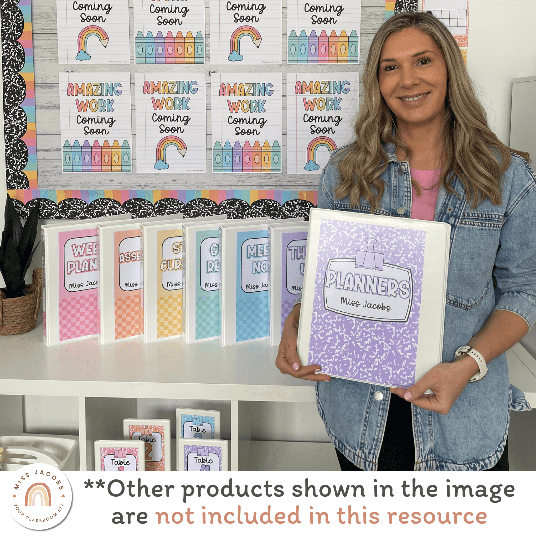 Binder Covers and Spine Labels - Cutesy Classroom Theme - Miss Jacobs