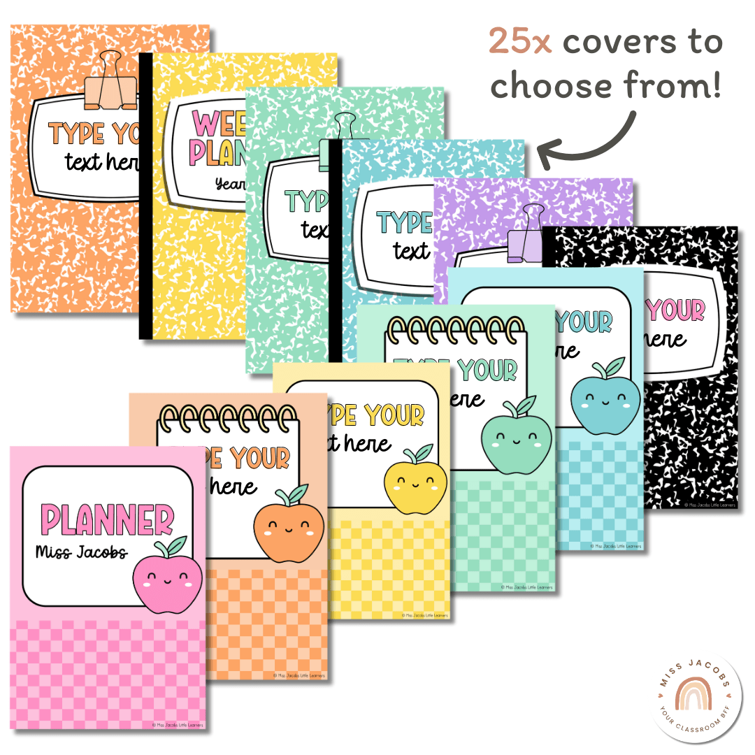 Binder Covers and Spine Labels - Cutesy Classroom Theme - Miss Jacobs ...