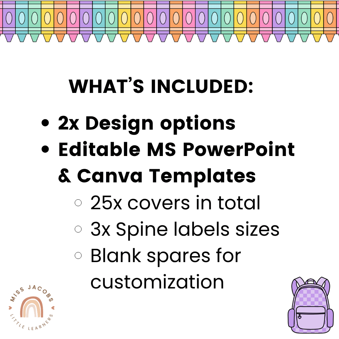 Binder Covers and Spine Labels - Cutesy Composition Notebook – Miss ...