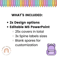 Binder Covers and Spine Labels - Cutesy Classroom Theme - Miss Jacobs ...
