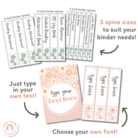 Binder Covers and Spines | Daisy Gingham Neutrals