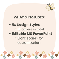Binder Covers and Spines | Daisy Gingham Neutrals