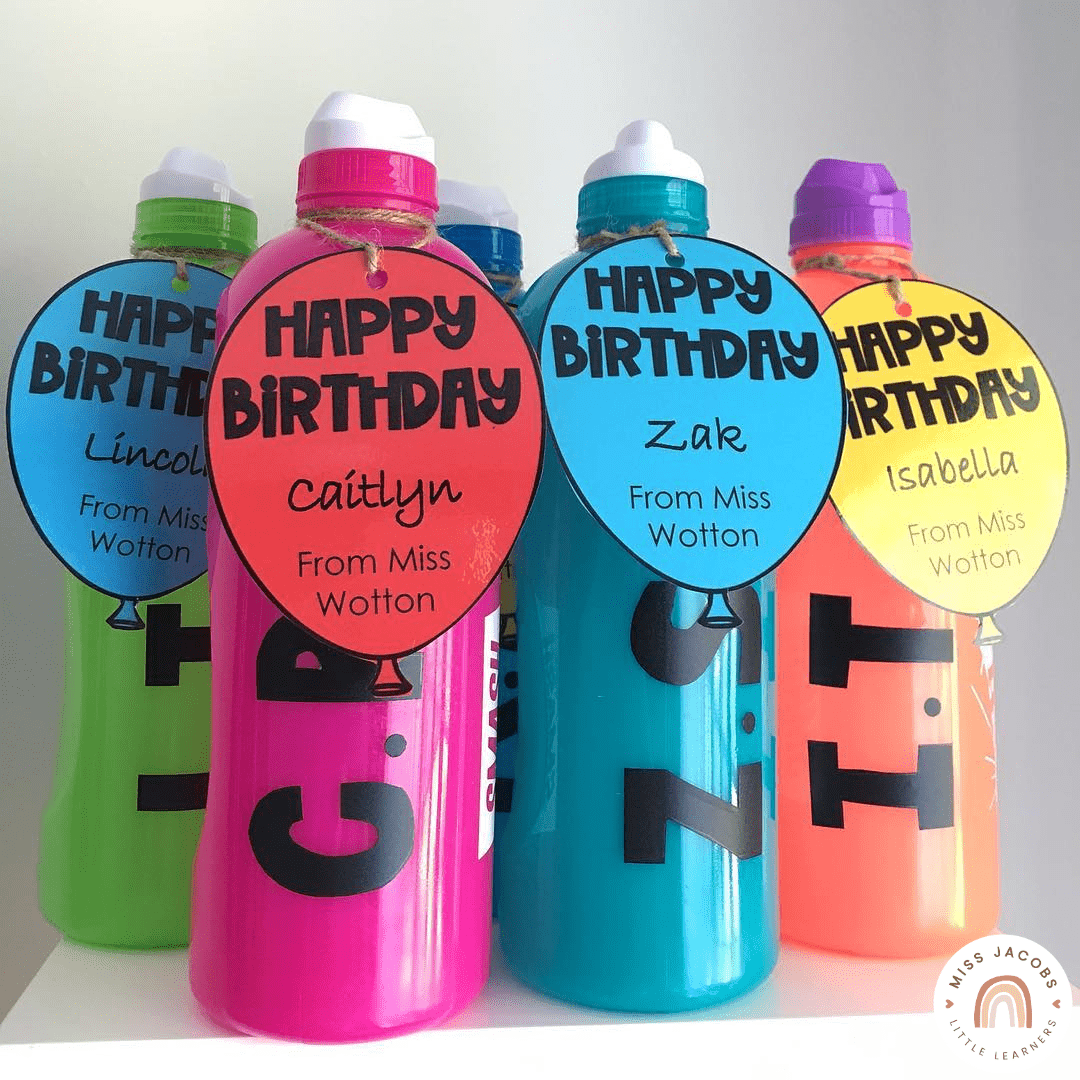 Birthday Balloon Straw Toppers | Birthday gift for students