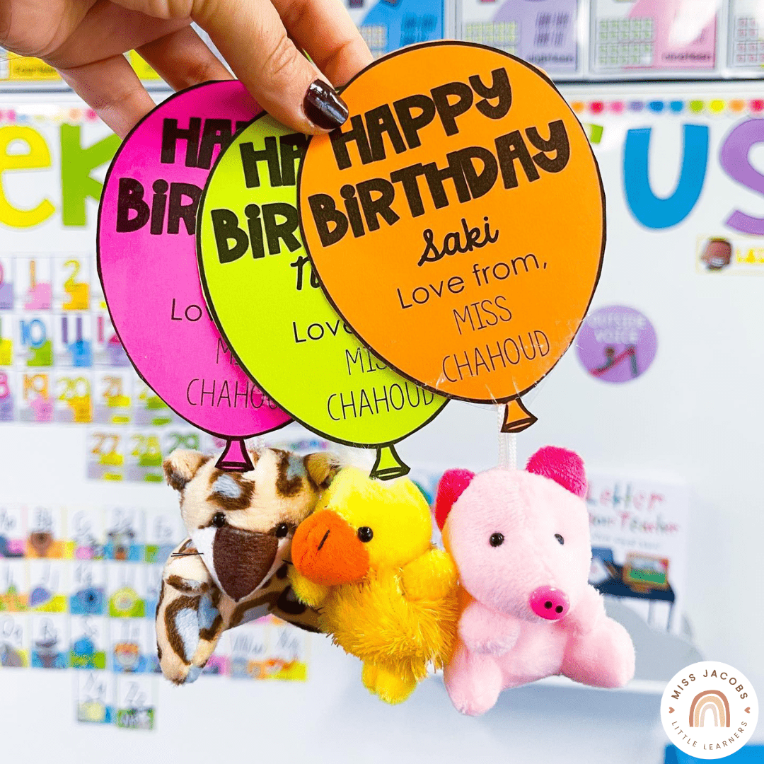 Birthday Balloon Straw Toppers | Birthday gift for students