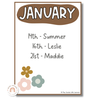 Birthday Display | Daisy Gingham Neutrals