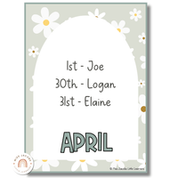 Birthday Display | Daisy Gingham Neutrals